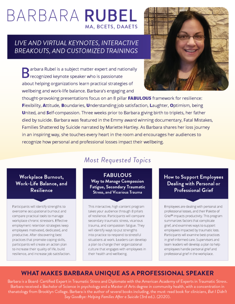 Speaker - Barbara Rubel, Keynote Speaker, Trainer, Author